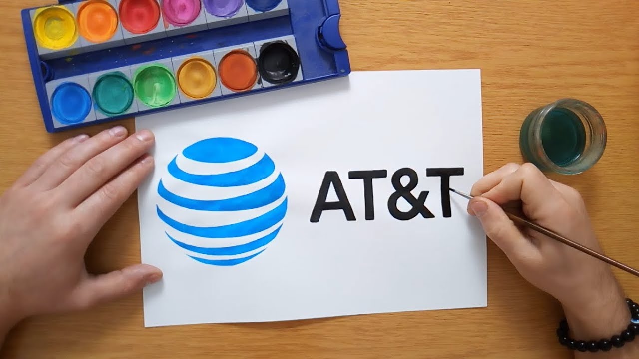 How to draw AT&T logo - YouTube