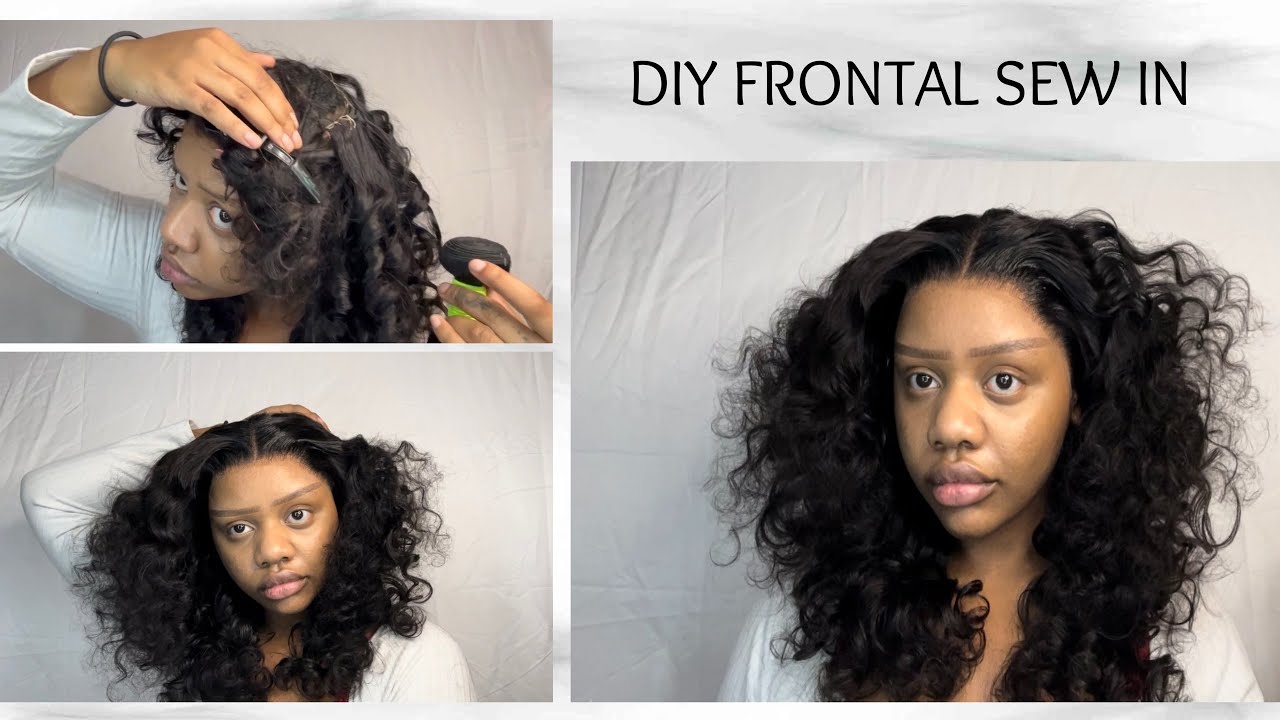 Doing a Frontal Sew In On Myself (luvme hair) - YouTube