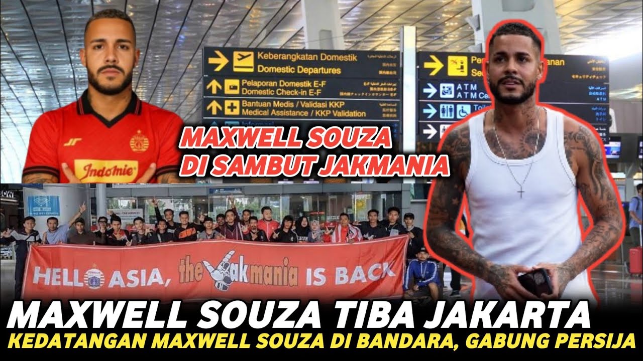MAXWELL SOUZA TIBA DI INDONESIA😱 Langsung Di Jemput Jakmania🥶 MAXWELL SOUZA KE PERSIJA #persija ...