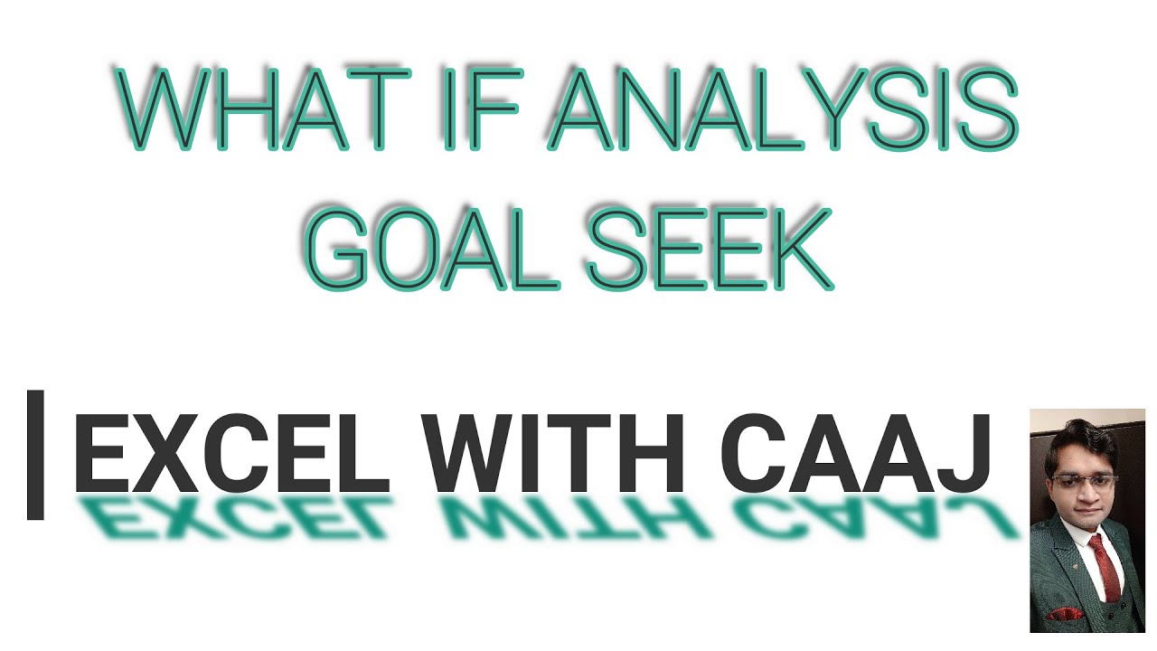 GOAL SEEK - how to use goal seek function in excel | goal seek | excel ...
