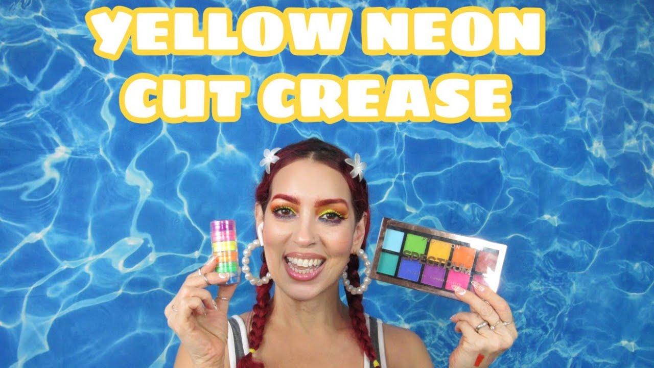 YELLOW NEON CUT-CREASE | PROFUSION SPECTRUM PALETTE | NEON PIGMENTS ...