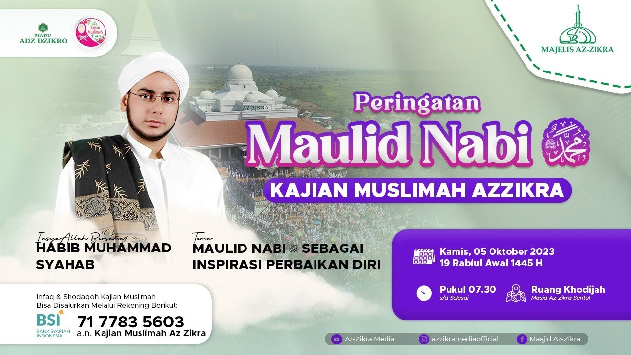 🔴LIVE KAJIAN MUSLIMAH AZ ZIKRA BERSAMA HABIB MUHAMMAD SYAHAB | SPESIAL ...