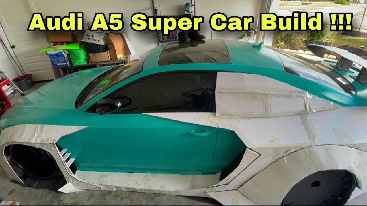 TURNING MY (AUDI A5 /A4 /RS5 ) INTO A SUPER CAR WIDE BODY BUILD PART 9 ...