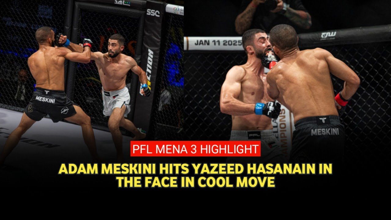 PFL Mena 3 Results: Adam Meskini hits Yazeed Hasanain in the face in ...