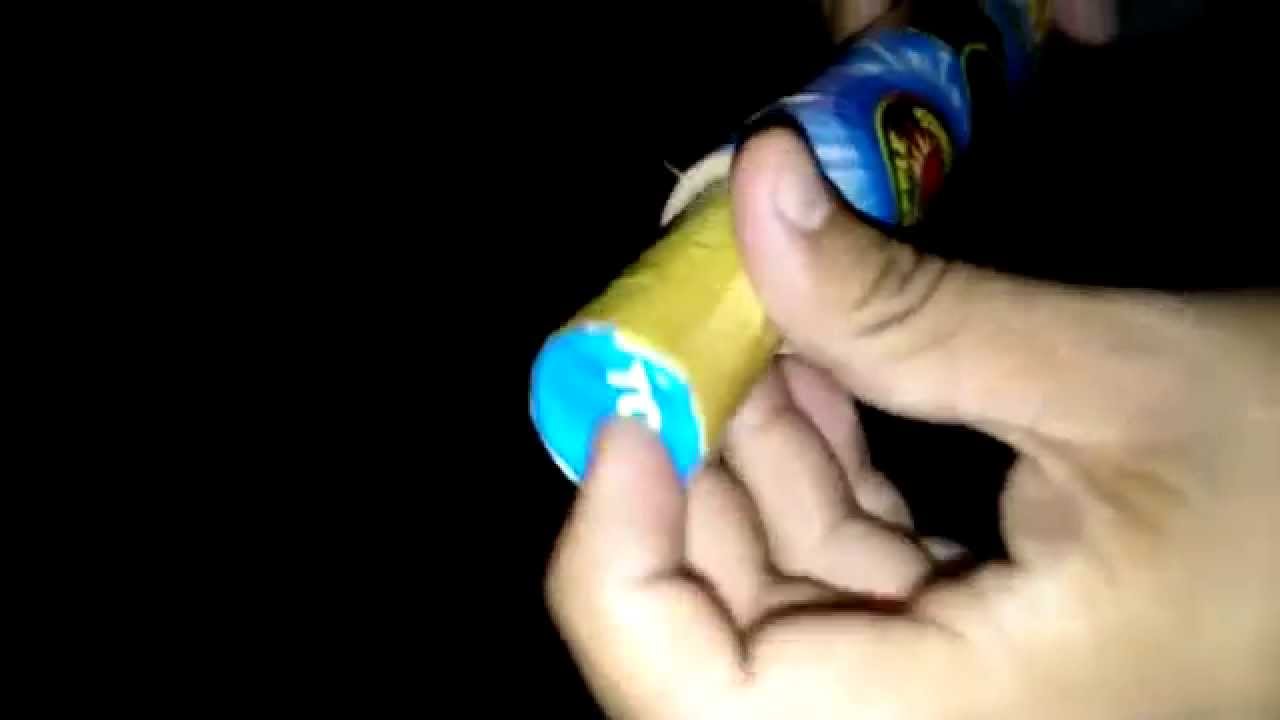 Artillery shell canister red apple fireworks - YouTube