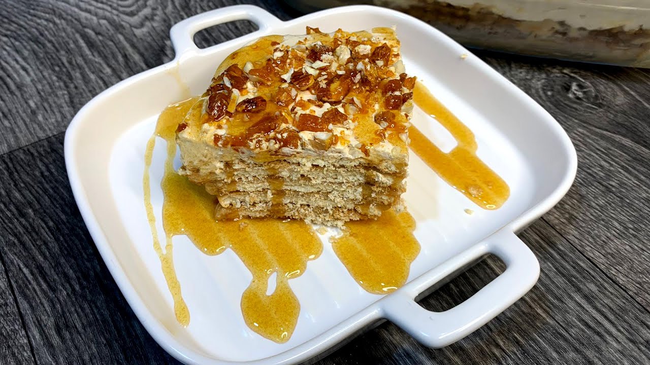 Nescafe with Crocan Cake | كيكة النسكافيه الباردة مع الكروكان| بدون بيض ...