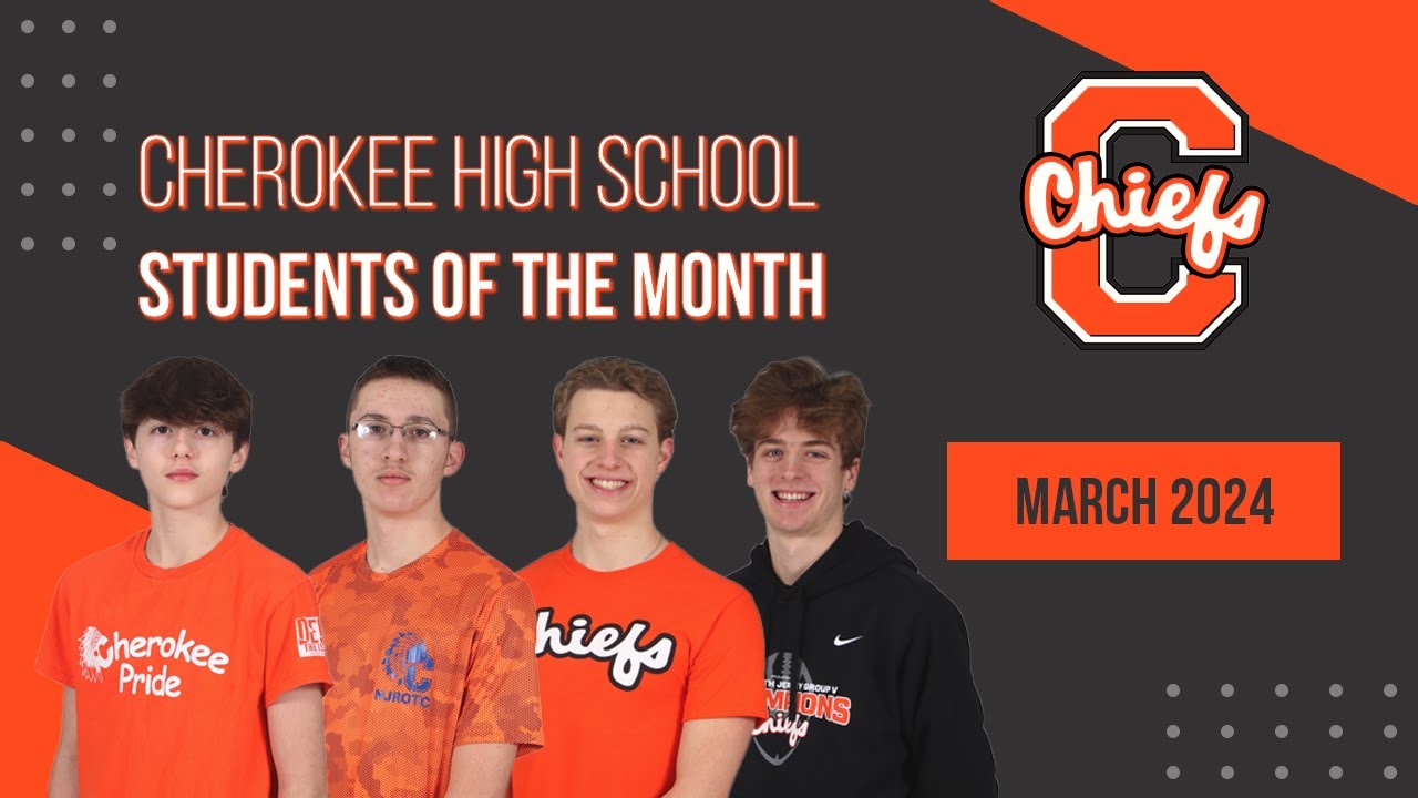Cherokee HS Students of the Month March 2024 - YouTube