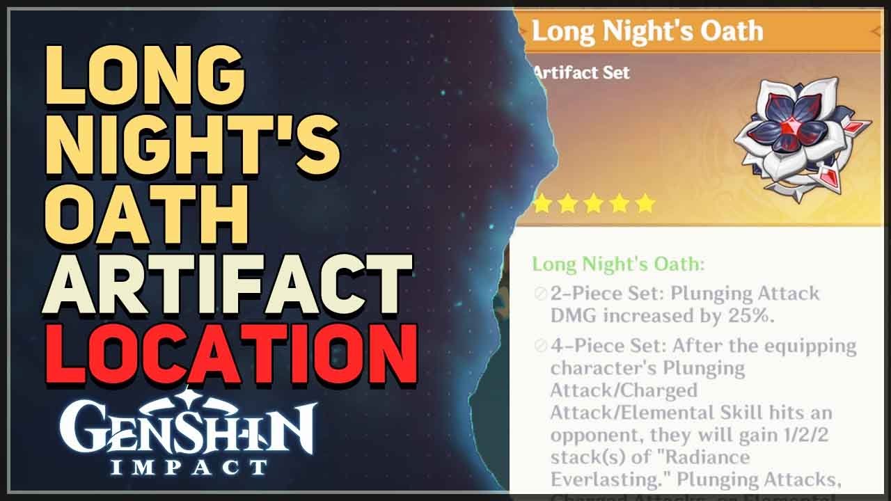 Long Night's Oath Artifact Set Location Genshin Impact - YouTube