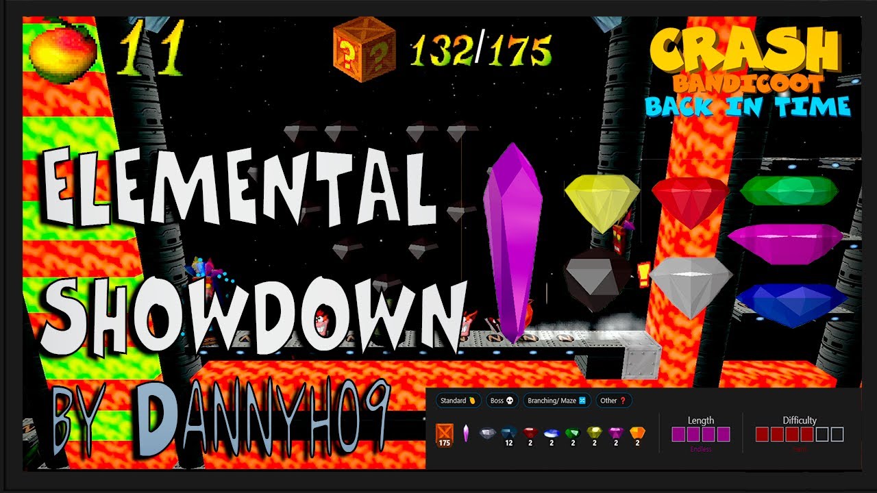 Elemental Showdown by Dannyh09 | Crash Bandicoot: Back In Time [Custom Level] - YouTube