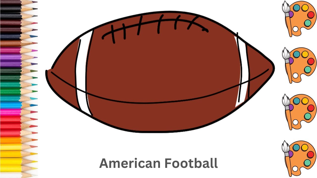 American Football - Sketch Art and Paint | Step by step tutorial ...