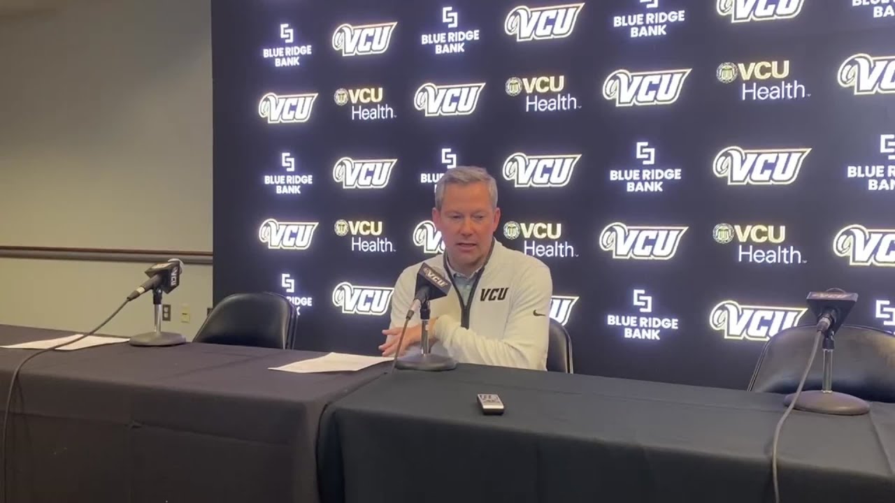 VCU basketball coach Ryan Odom after 60-56 win over Seattle - YouTube