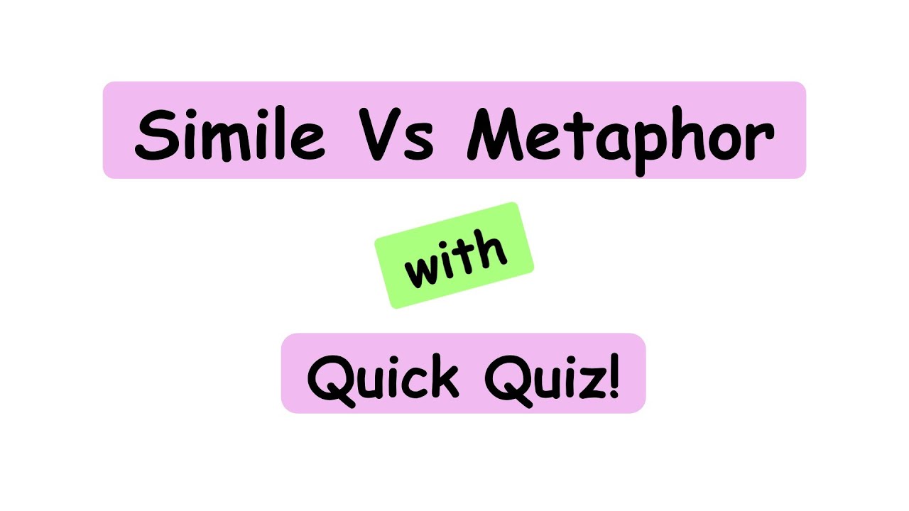 Simile and Metaphor | Difference between simile and metaphor| The ...