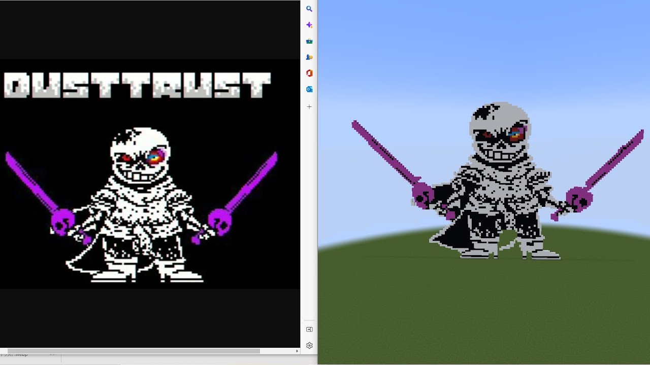 【アンダーテールau】ドット絵でダストトラストサンズ作ってみた!【minecraft】【dusttrustsans】【dusttrust】 Youtube