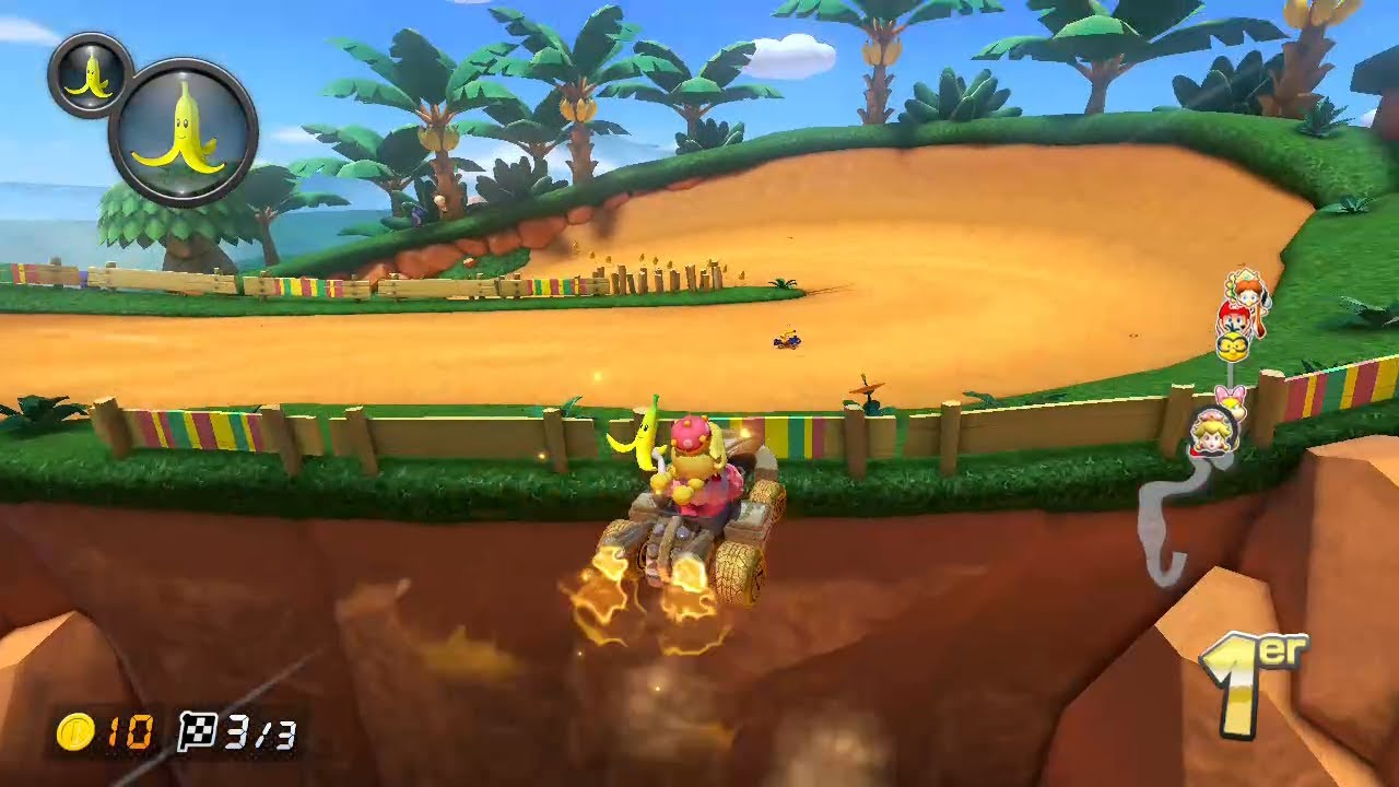 DK mountain shortcut in Mario kart 8 deluxe (wave 6) - YouTube