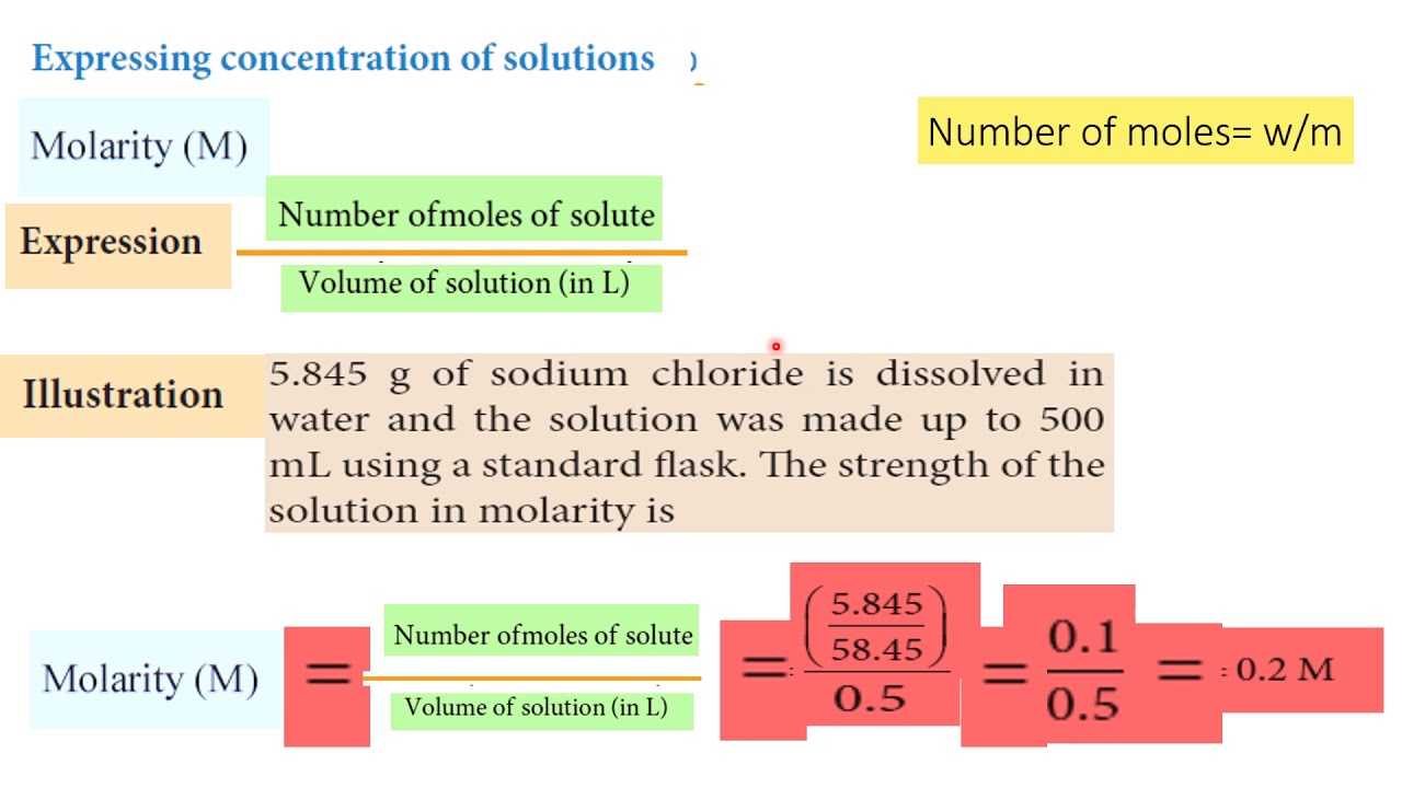 +1/9/ Expressing concentration of solutions/ Solutions#1/ tnscert - YouTube