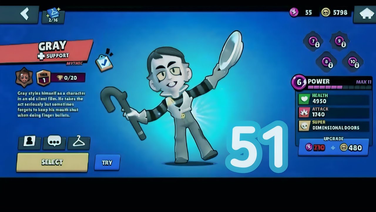 GRAY BRAWLER GAMEPLAY || BRAWL STARS || (51) - YouTube