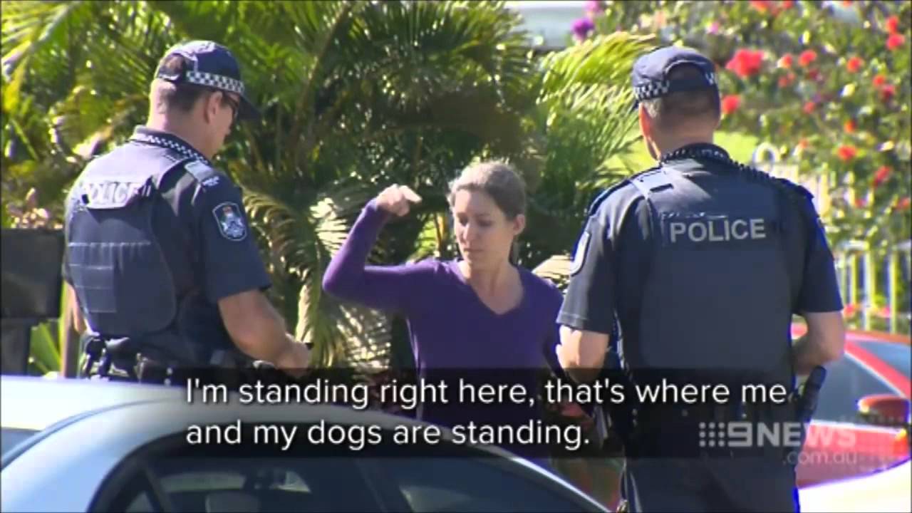 What happens when a woman hits a police officer with dog poo - YouTube