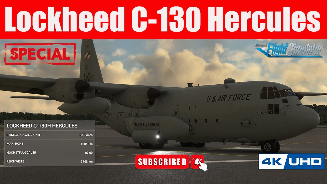 Captain Sim – Lockheed C–130 - MSFS 2020 - Start und Landung - YouTube