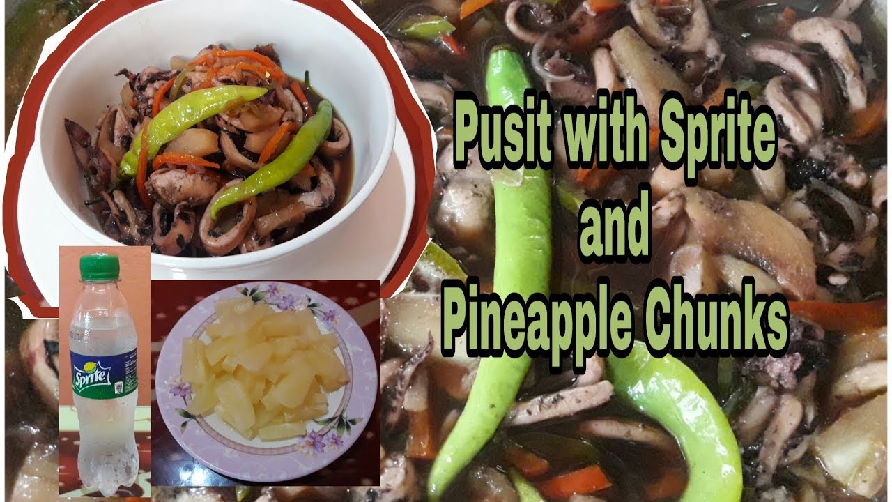 How to cook Pusit with Sprite and Pineapple Chunks || Cooking Nanay ...