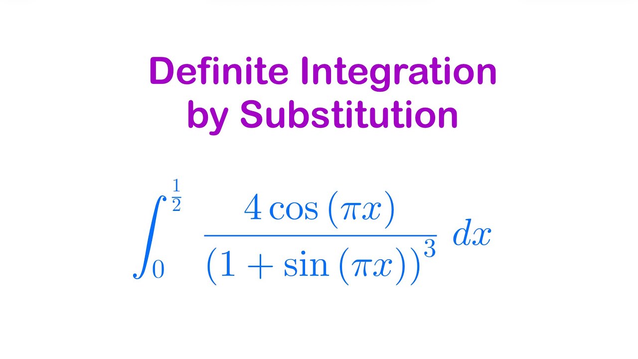 Definite integration by substitution - YouTube
