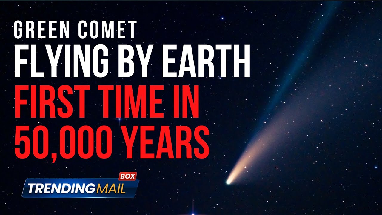 Green comet flying by Earth for first time in 50,000 years - YouTube