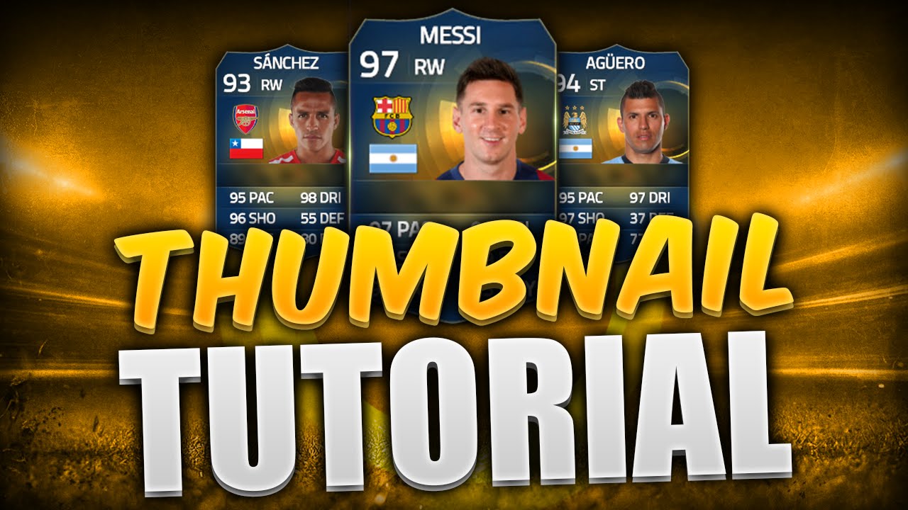 FIFA Style Thumbnail - Basic Tutorial - YouTube