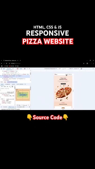 Responsive Pizza Website #html #css #javascript #webdesign #webdevelopment #responsivedesign # ...