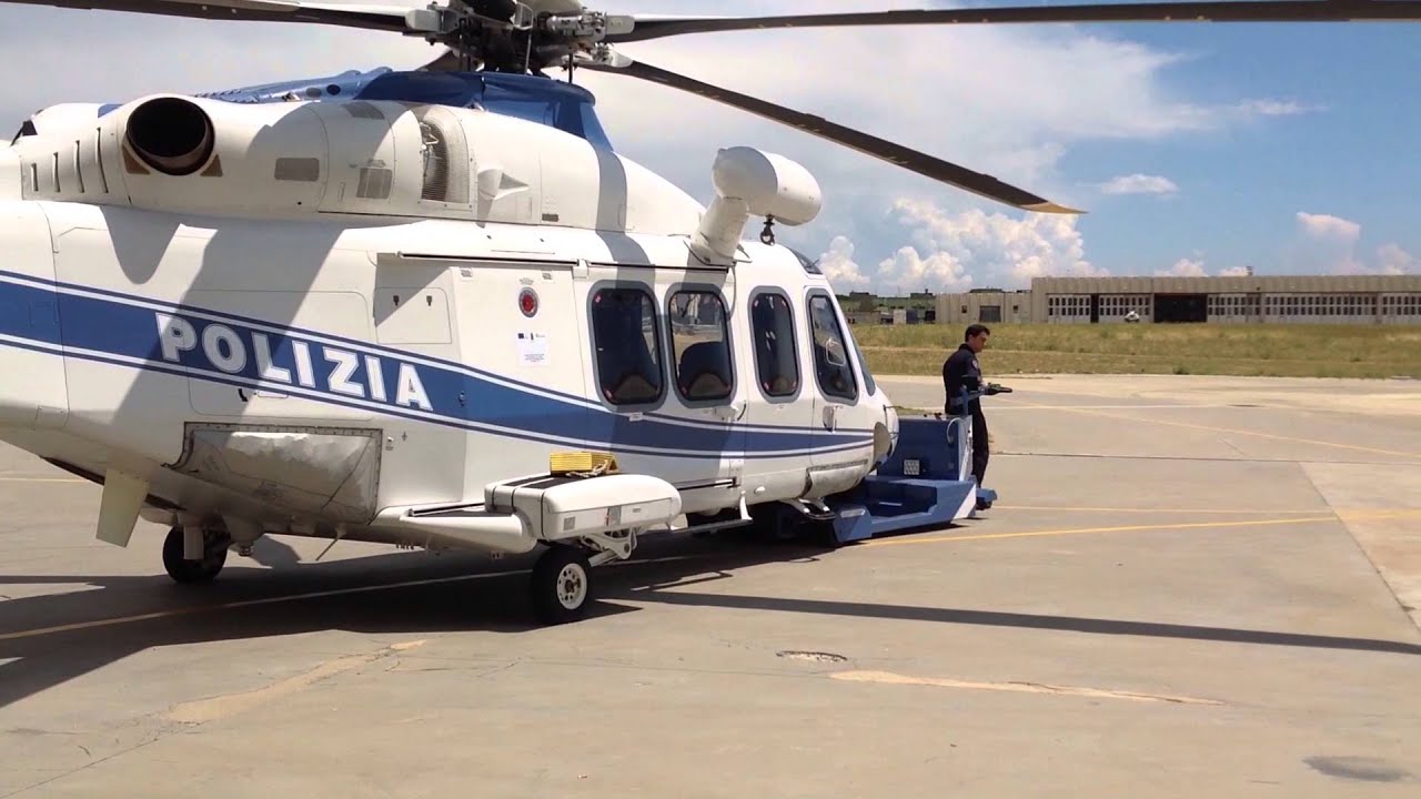 Trolley for helicopter movement - AW 139 - YouTube