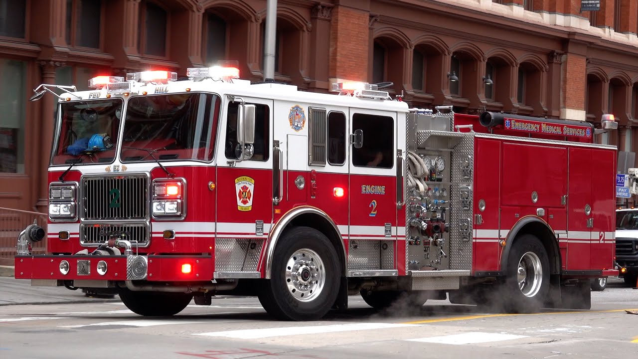 Baltimore City Fire Department Engine 2 Responding - YouTube