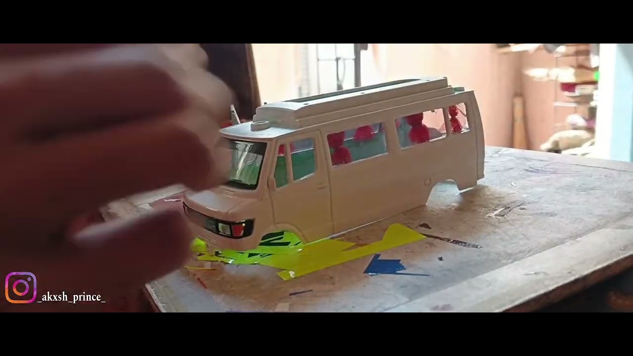 tempo traveller toy alteration, mini tt van - YouTube