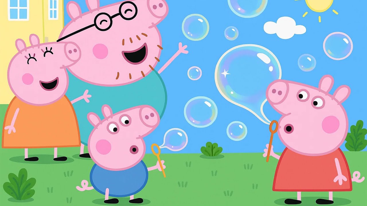 Peppa Pig Blowing Bubbles soap 🐷 | Peppa Pig Funny Animation - YouTube
