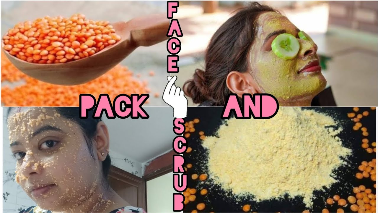 Masoor Dal ear Face pack and Scrub|ঘরোয়া পদ্ধতিতে মুসুর ডালের ফেসপ্যাক এবং স্ক্রাব - YouTube