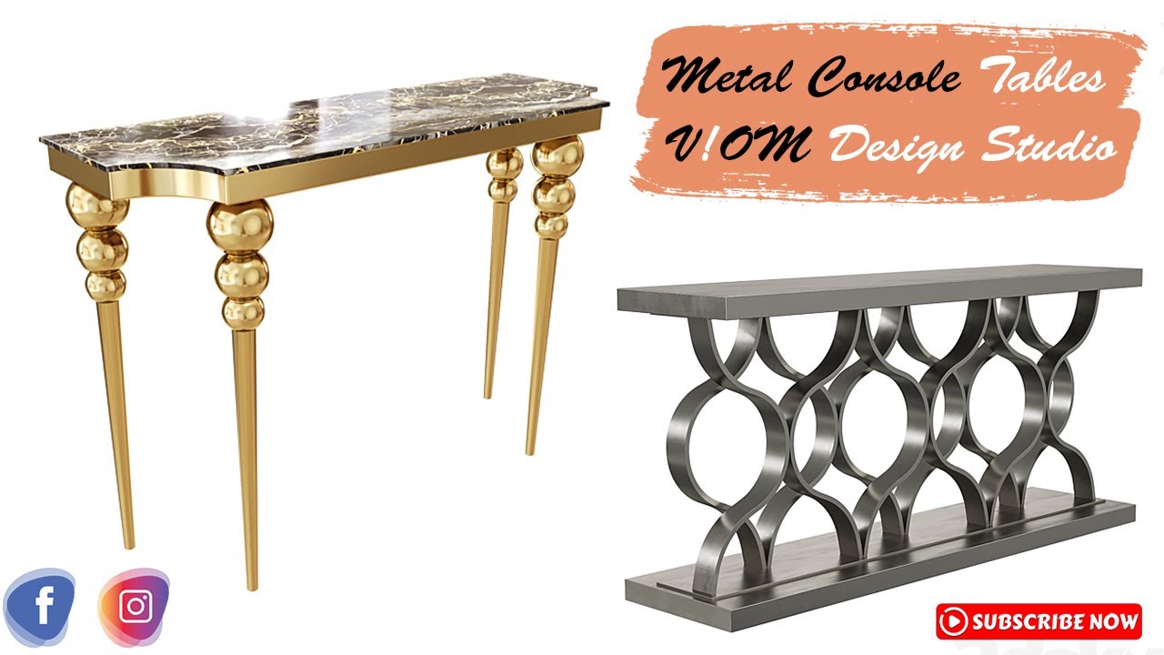 Modern Metal Console Table Designs - Entryway Console Table - YouTube