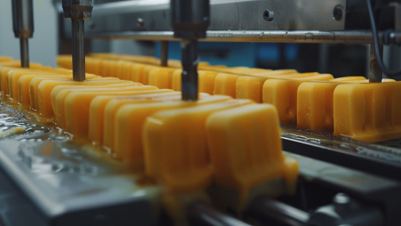 Factory-Made Popsicles: The Technology Behind Delicious Treats - YouTube