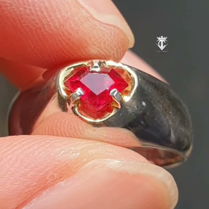 Batu Permata Natural Vibrant Reddish Orange Spinel 0.72 Ct NTE GRI Lab ...