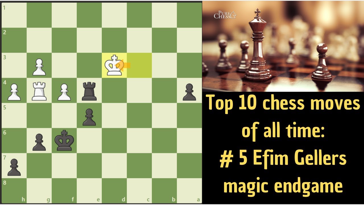 Top 10 moves in chess history, # 5 Gellers endgame - YouTube