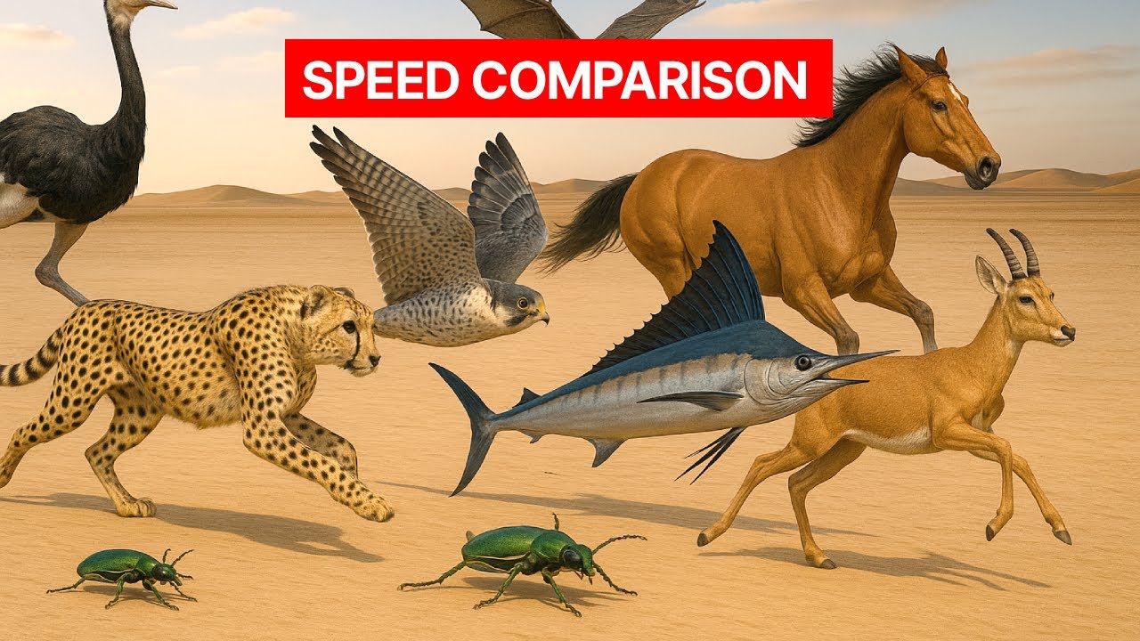 Fastest Animals on Earth 🌍 | Top Speed Comparison - YouTube
