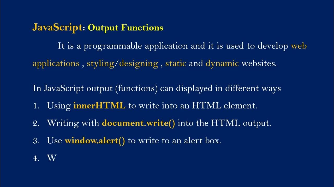 input and output functions in javascript@appcode-799 - YouTube
