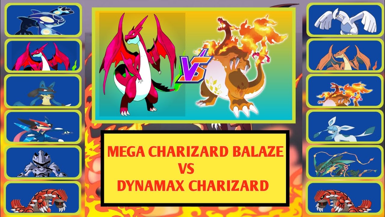 MEGA CHARIZARD BALAZE VS DYNAMAX CHARIZARD TEAM VS TEAM BATTLE IN ...