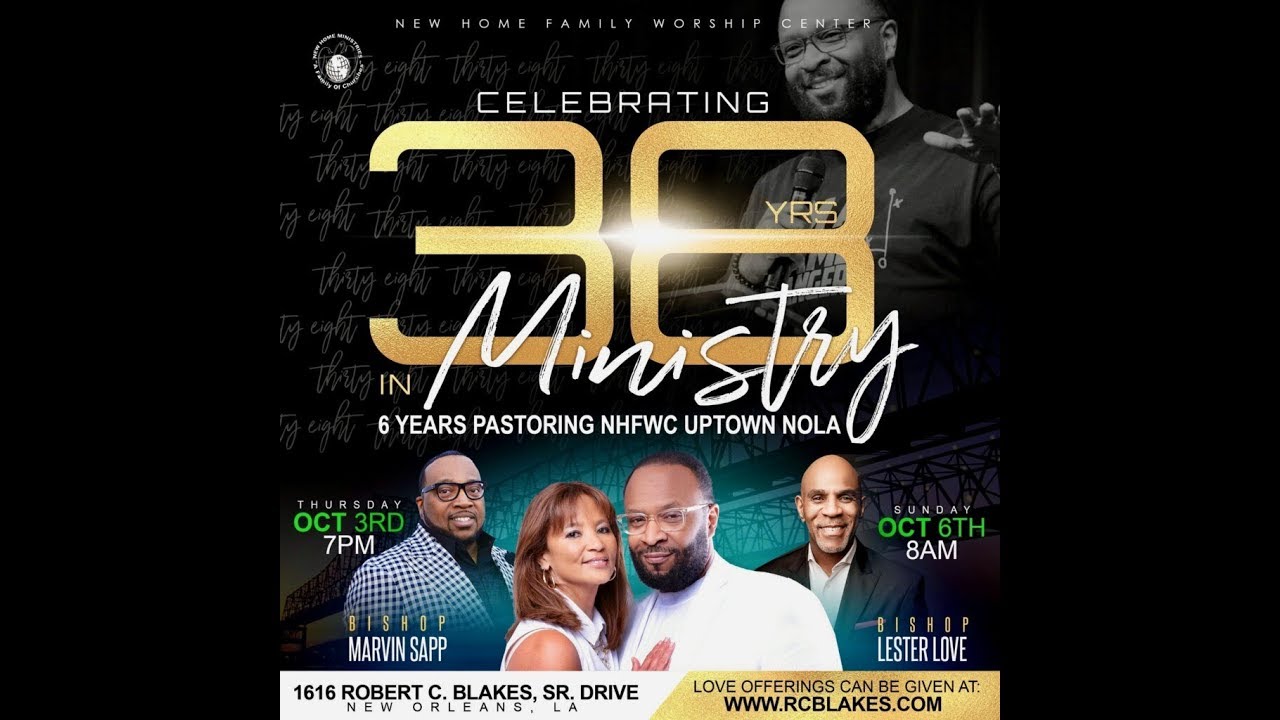 Bishop RC Blakes, Jr. 38 years in Ministry - Bishop Lester Love - YouTube