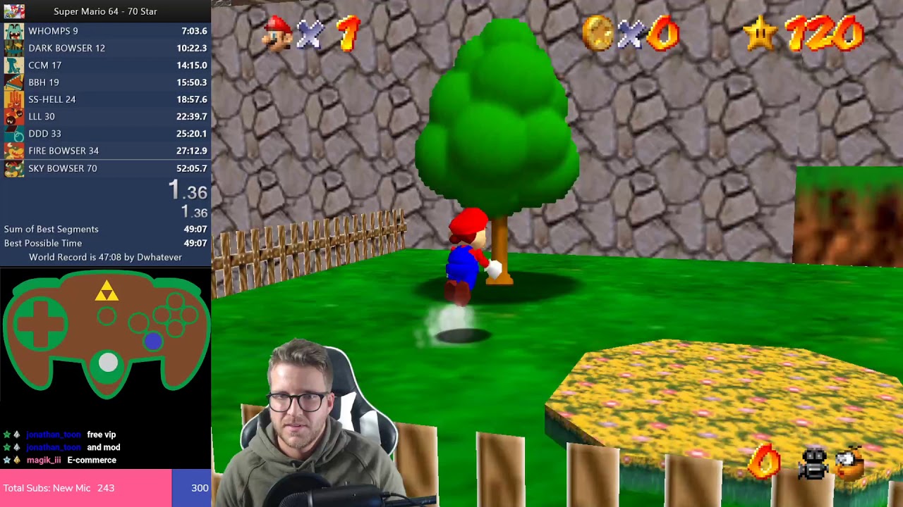 December 11 2019 Super Mario 64 70 Star Speedruns Youtube