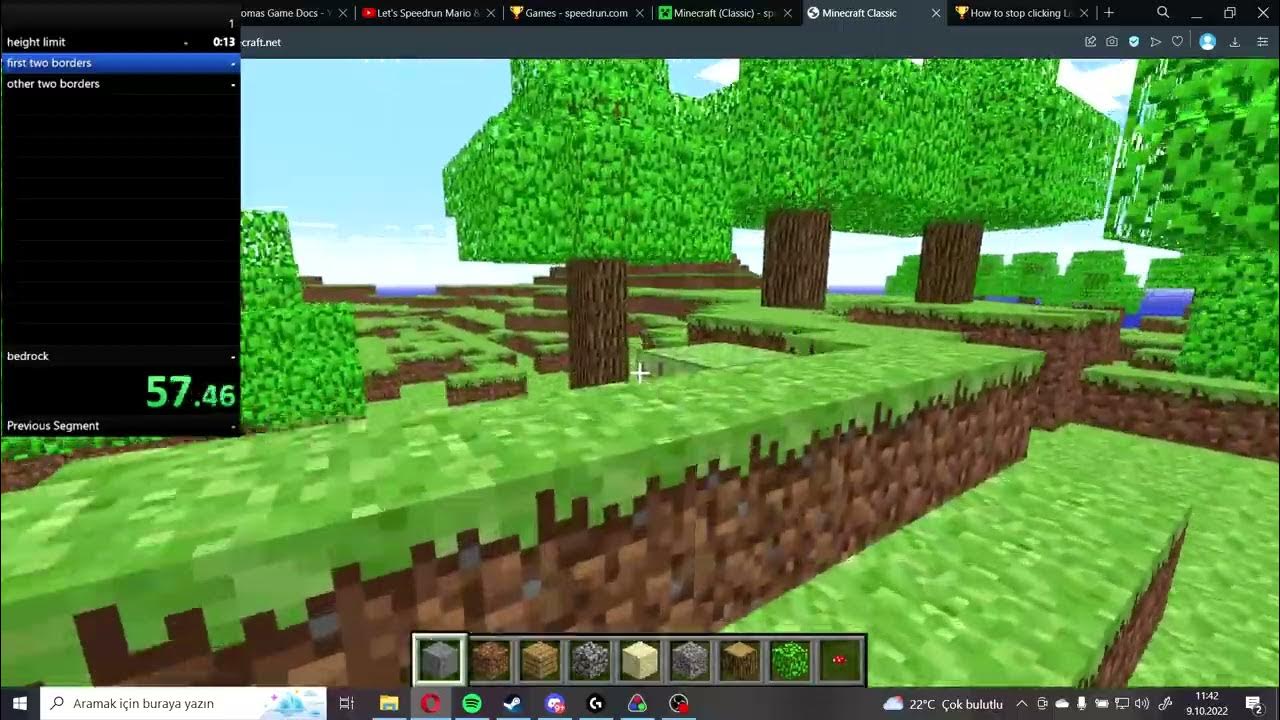 Minecraft Classic All Limits Huge (3m 42s 99ms) - YouTube