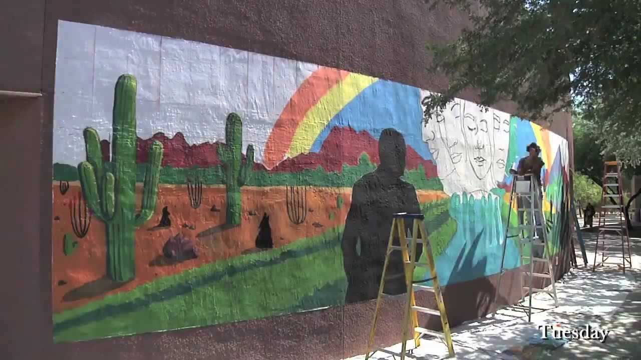 CGCC Mural Painting Project - YouTube