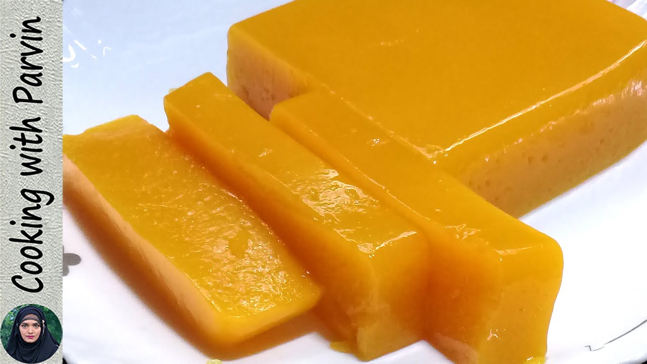 Easy way to make mango pudding | Homemade mango jelly | Cooking with ...