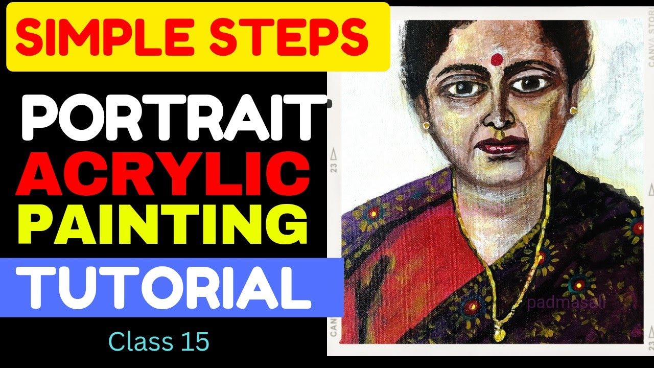 Acrylic Painting Secrets: Simple Portrait Steps 🎨🎨🎨 - YouTube