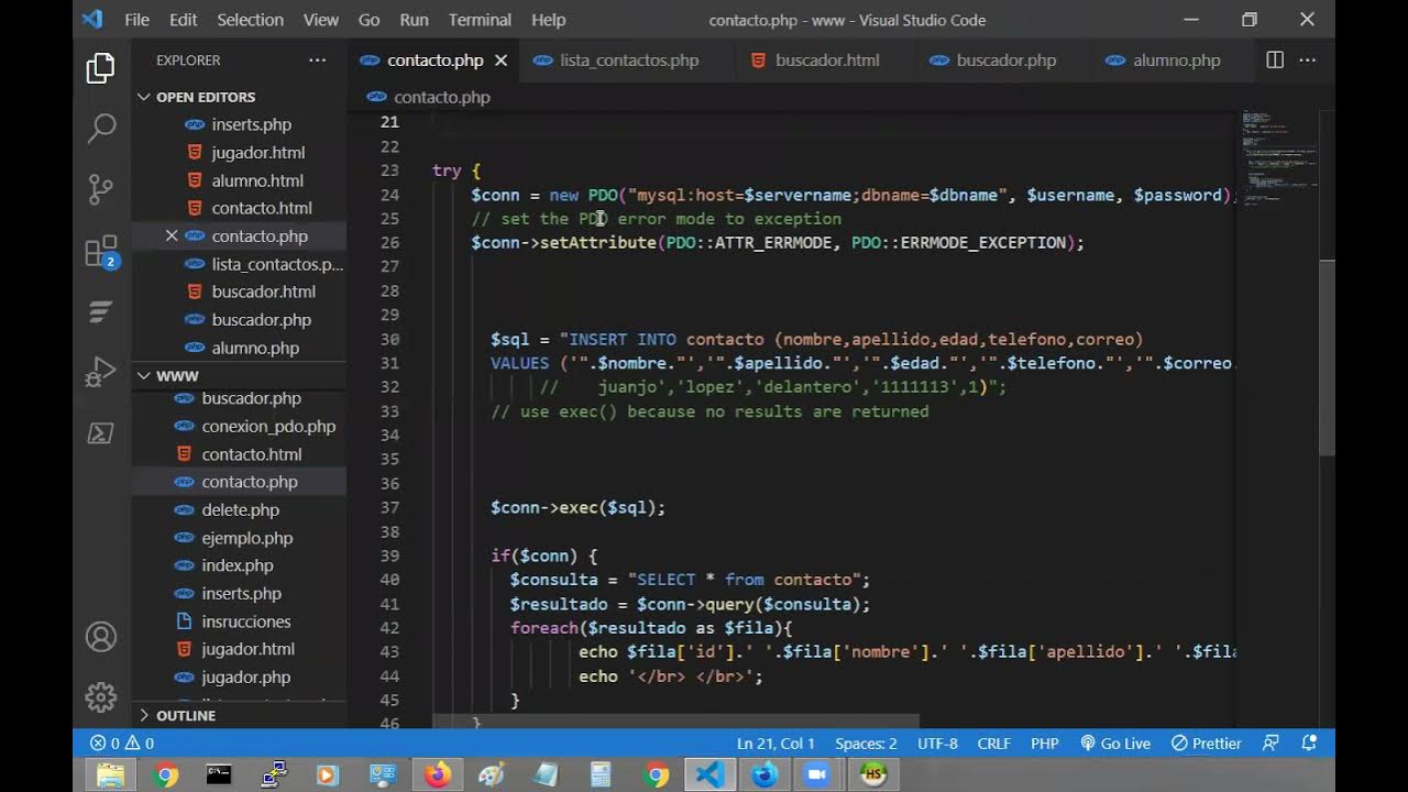 Progra 4A html+php+mysql buscando datos por id - YouTube