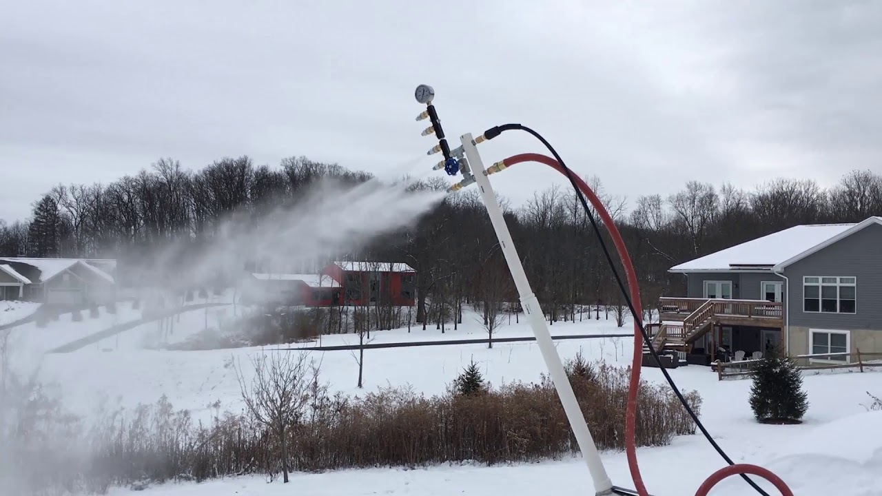 Home Snowmaking, December 2017 - YouTube