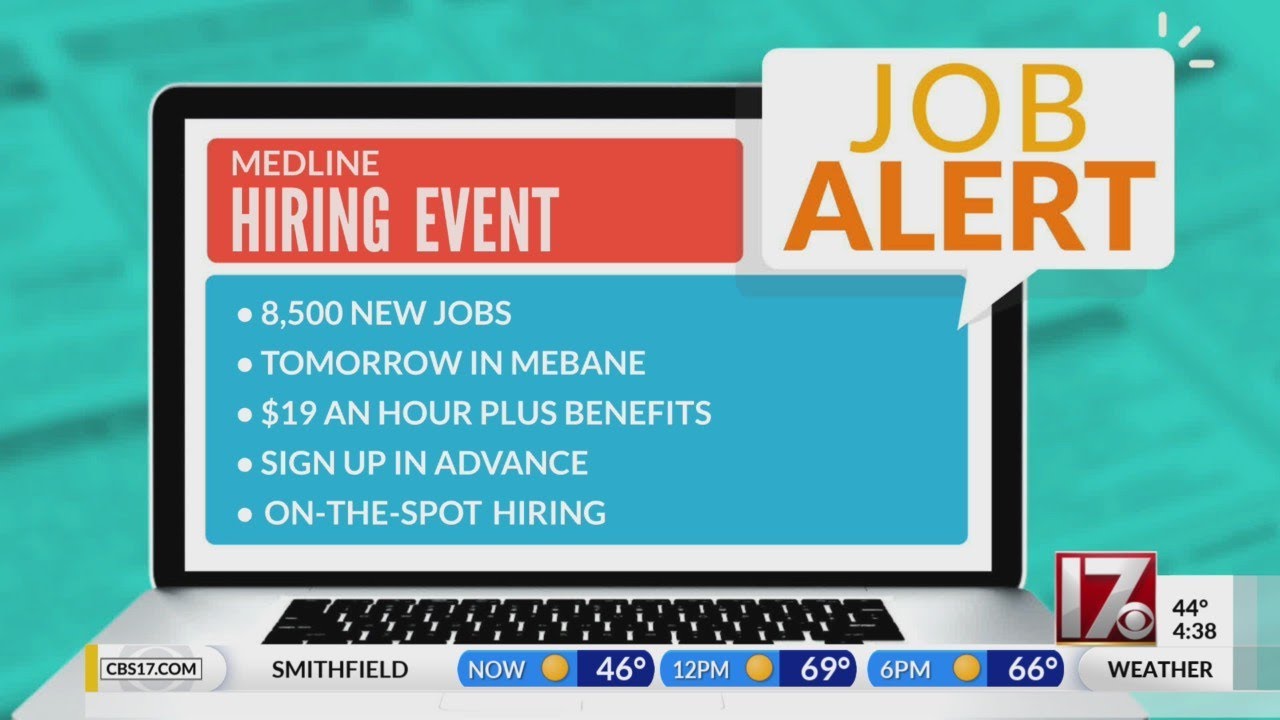 CBS 17 Job Alert - Medline holding hiring event - YouTube
