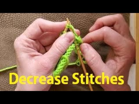 Knitting Decrease Stitches: K2tog P2tog K3tog P3tog - YouTube