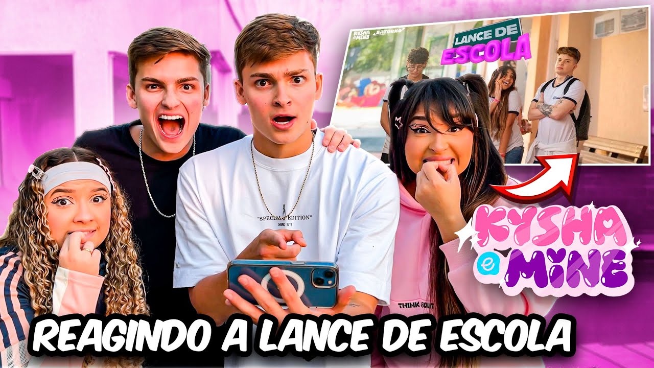 REAGINDO A LANCE DE ESCOLA DE KYSHA E MINE QUERIDA completo •Irmãos Scribel• - YouTube